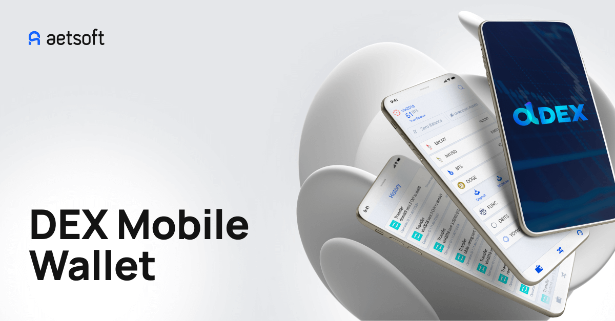 DEX mobile wallet by Aetsoft