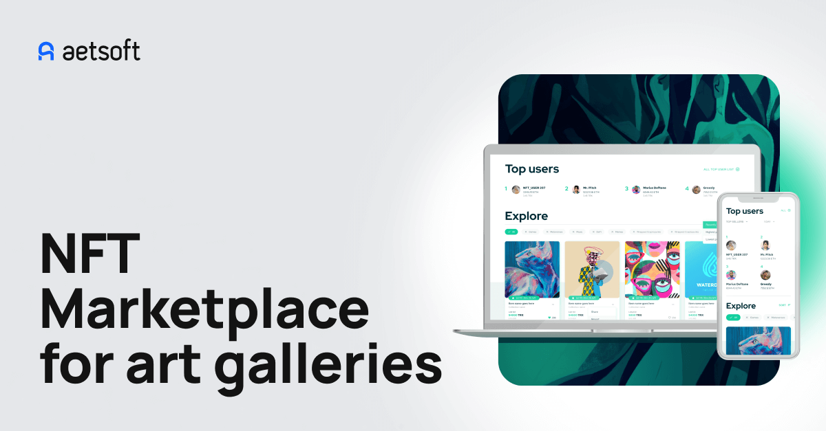 An innovative NFT marketplace for art galleries from Aetsoft
